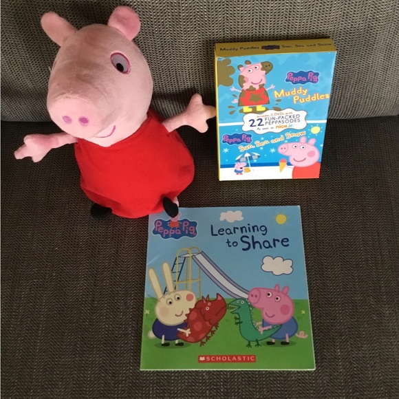 Peppa Pig | Toys | Peppa Pig Hugnoink Talking Plush Book Dvd Bundle ...